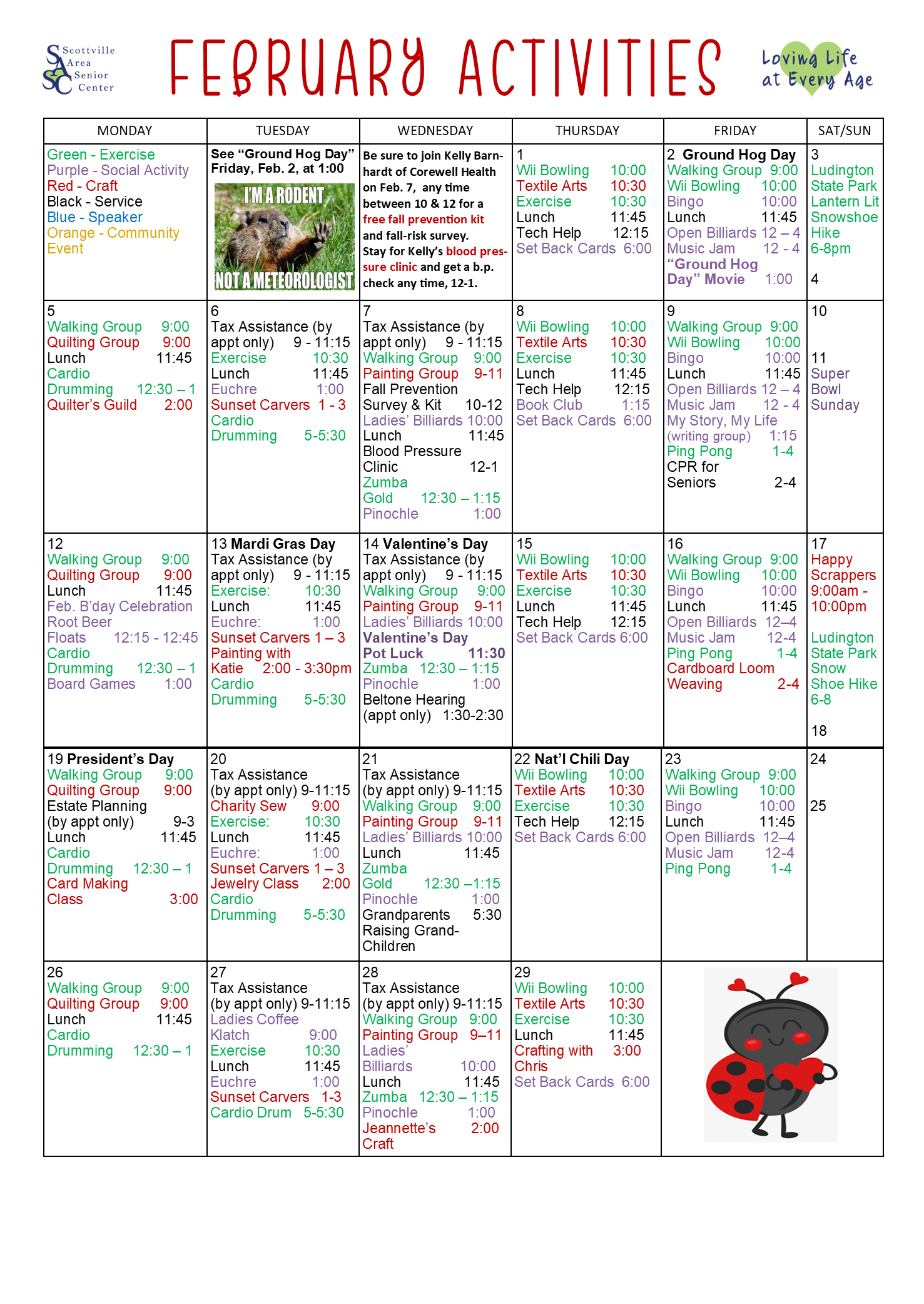 Activities – Scottville Area Senior Center